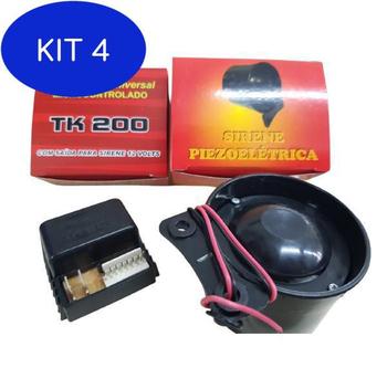 Kit 4 Bloqueador Universal Tk 200 + Tk Sirene 6 Tons - Tekbras - Sensor ...