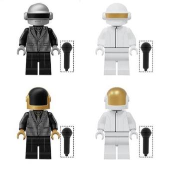 Kit 4 Bonecos Blocos De Montar Daft Punk One More Time - Mega Block ...