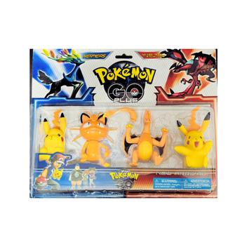 Kit 4 Bonecos Pokemon Especial Pikachu Miau Charizard - Master - Boneco ...