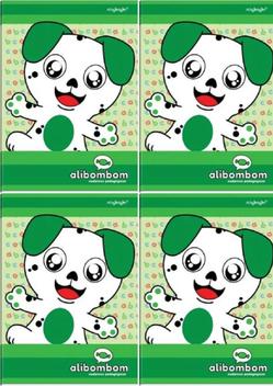 Kit 4 CAD AliBombom Verde Capa Dura - Maxima Cadernos - Caderno ...