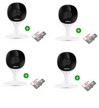 kit 4 Câmera Wifi Imx Mibo Full Hd Intelbras Branca C/ Cartao 64gb ...