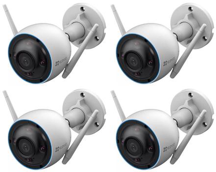 Kit 4 Cameras de Segurança H3 2k 3mp audio WiFi EZVIZ - Câmera de ...
