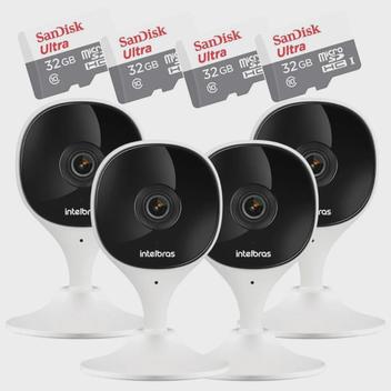 Kit 4 Câmeras Ip Full Hd Imx Intelbras + Sd 32gb Ultra - Câmera ...