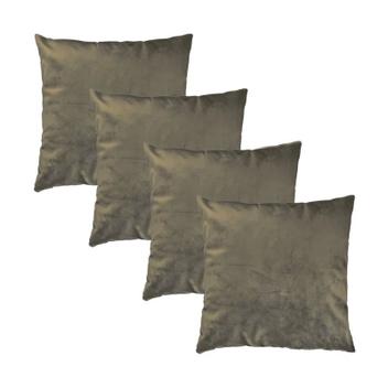 Kit 4 Capas para Almofada em Veludo Liso Quadrada Várias Cores - Díspar ...