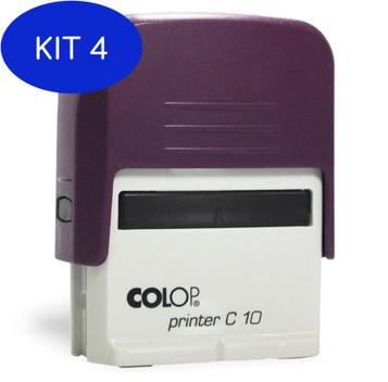 Kit 4 Carimbo Automático P20 Roxo Com Branco - Colop - Carimbo ...