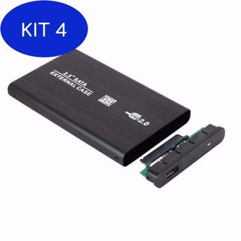 Kit 4 Case Hd Notebook 2.5 Usb 2.0 - Shinka - Case para HD Externo ...