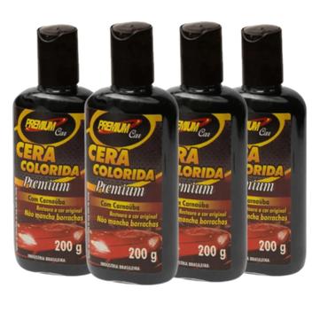 Kit 4 Cera Liquida Colorida Automotiva com Carnaúba PremiumCar Color ...