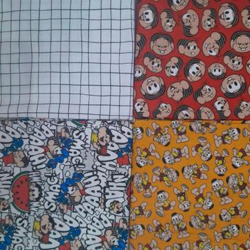 Kit 4 cortes tecido tricoline 100 algodão - 50 x 140 cm cada ...