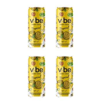 KIT 4 Energético Vibe Energy Drink Tropical 473ml - Bebida Energética ...