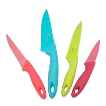 Kit 4 Facas De Cozinha Coloridas - OVERT - Facas - Magazine Luiza