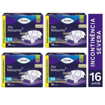 Kit 4 Fralda Geriátrica EG Adulto Tena Slip Noturna Severa Zero % de ...