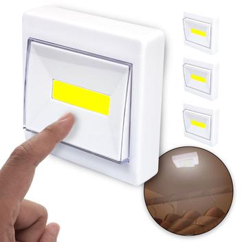 Kit 4 Iluminarias Led COB 3W Fita Ímã Para Estante Armário - Hxt ...