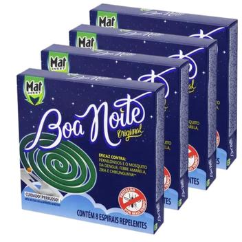 Kit 4 Inseticidas Repelente Boa Noite Mat Inset Fort Espiral ...