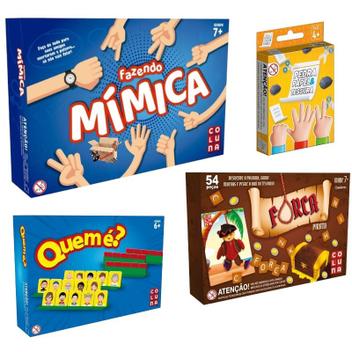 Kit 4 Jogos Mímica + Forca Pirata + Quem é Adivinhação De Suspeitos ...
