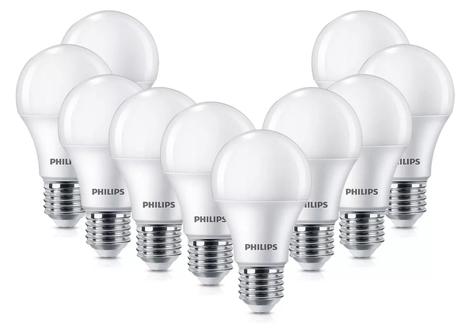 Kit 4 Lâmpadas Led Philips bulbo E27 Branca Fria 6500k - 13W - Lâmpada ...