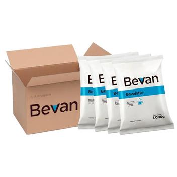 Kit 4 Leite em Pó Solúvel Vending S/ Glúten Bevalatte Bevan 1Kg ...