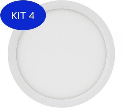 Kit 4 Luminaria Led Red Sobrepor 18W 6500K Brilia - Luminária ...