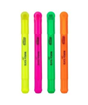 Kit 4 Marca Texto Cera Gel Fluorescente Não Mancha Brw - Caneta Marca ...