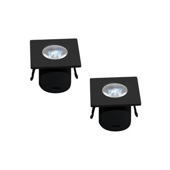 Kit 4 Mini Spot Led Quadrada 1W 6500K Preto Moveis Biv Kian - Spot ...