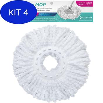 Kit 4 Mop Refil Para Mop Giratorio - Gna - Refil Mop - Magazine Luiza