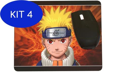Kit 4 Mouse Pad Naruto Personagem - Central Personalizados - Mouse Pad ...