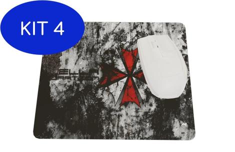 Kit 4 Mouse Pad Resident Evil Modelo 2 - Central Personalizados - Mouse ...