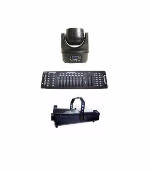 KIt 4 Moving Mini B-Eye 6X15W +Maquina De Fumaça 3000W +Dmx - One Light ...