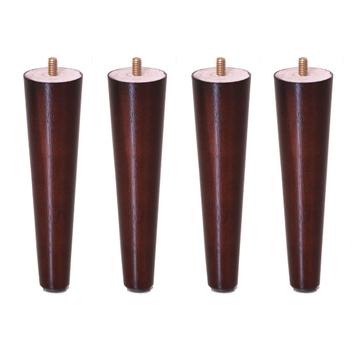 Kit 4 Pés Palito 17cm de Madeira para Móveis, acompanha Suporte de ...