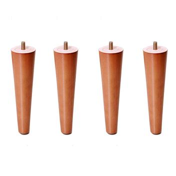 Kit 4 Pés Palito 17cm de Madeira para Móveis, acompanha Suporte de ...