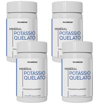 Kit 4 Potes Potássio Puro 100% Natural Suplemento Alimentar Original ...