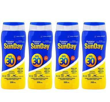 Kit 4 Protetor Solar Sunday Fps 30 200ml. - Protetor Solar - Magazine Luiza