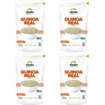 Kit 4 Quinoa Real em Flocos Orgânica Vitalin 120g - Quinoa - Magazine Luiza