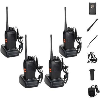 Kit 4 Rádios Comunicadores Uhf/vhf Walkie Talkie Baofeng Bf 777s ...