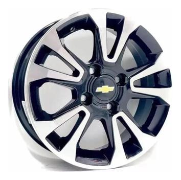 Kit 4 RODAS GM ONIX LTZ/ PRISMA ARO 14 - 4X100 - Preto Diamantado ...