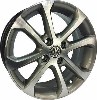 Kit 4 rodas VW Gol Power aro 14 Grafite Diamantado 4x100 R10 Krmai ...