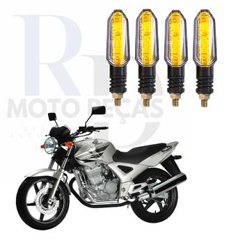 Kit 4 Setas Led Universal 12V P50 Pisca para Moto CB 250 TWISTER Esportiva 2004 2005 2006 2007 ...