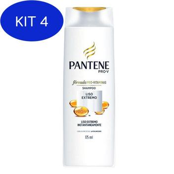 Kit 4 Shampoo Pantene Pro-V Liso Extremo 175Ml - Shampoo - Magazine Luiza