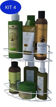 Kit 4 Suporte Fixo Porta Shampoo Sabonete De Banheiro - Dicarlo ...