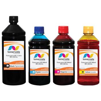 Kit 4 Tinta Tankfull Para HP 901 CMYK - HP J4660 J4580 J4680 J4500 ...