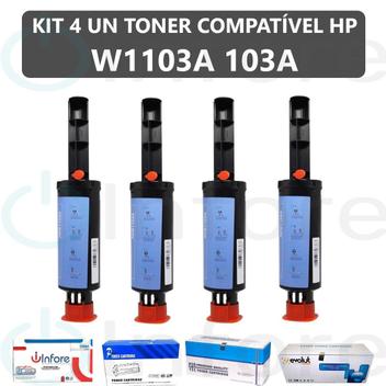 Kit 4 Toner W1103a 103a P/ 1200A 1200W 1000A 1000W 1000N 1200NW ...
