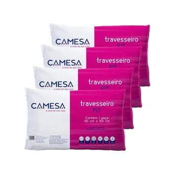 Kit 4 Travesseiro Antialergico Macio Fit 40cm x 60cm Camesa - Camesa ...