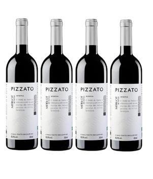 Kit 4 Un Vinho Pizzato Reserva Merlot 750 ml - Vinho - Magazine Luiza