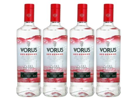 Kit 4 Un Vodka Vorus Red Berries 1 L - Vodka - Magazine Luiza