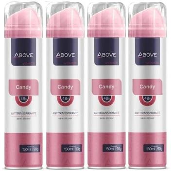 Kit 4 Unidades Antitranspirante Above Women Candy 150Ml - Desodorante ...