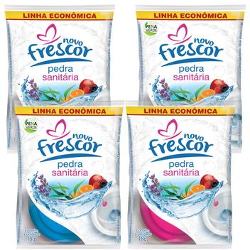Kit 4 Unidades Detergente / Pedra Sanitária 18g Novo Frescor Descarga ...