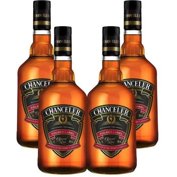 Kit 4 Unidades Whisky Chanceler Golden Label Garrafa 1 Litro - Whisky ...