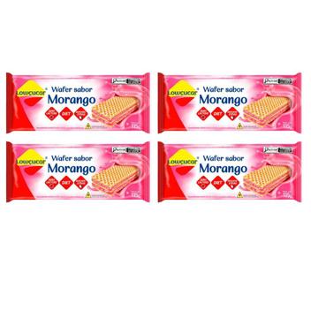 Kit 4 wafer sabor morango zero acucar zero lactose zero gordura trans ...