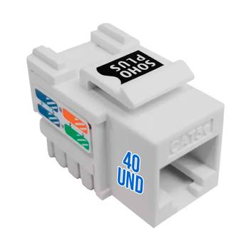 Kit 40 Conector Rj45 Femea Keystone Cat5e Sohoplus Furukawa - Emenda ...