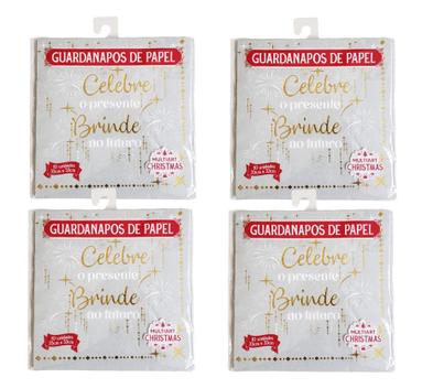 Kit 40 Guardanapos Natalino Papel Natal Mesa Cheia 32x32cm - MultiA ...