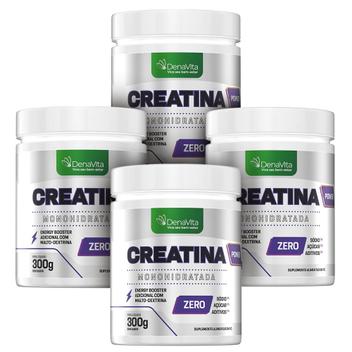 Kit 4x Creatina Power Turbo X3 Monohidratada, Creatine 300mg Cada Pote ...